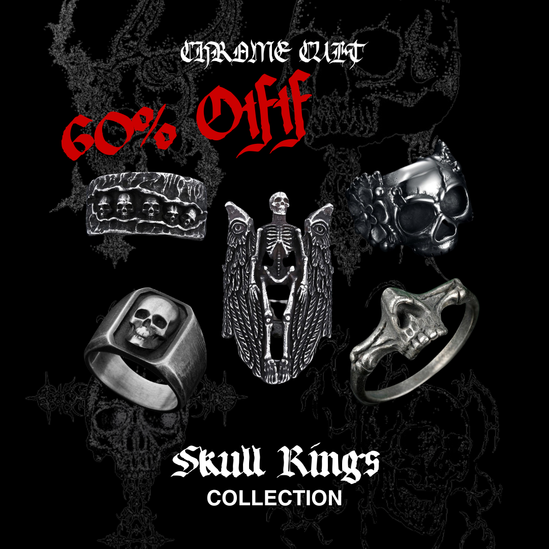 Skull Rings | Stainless Steel Gothic Jewelry | Chrome Cult