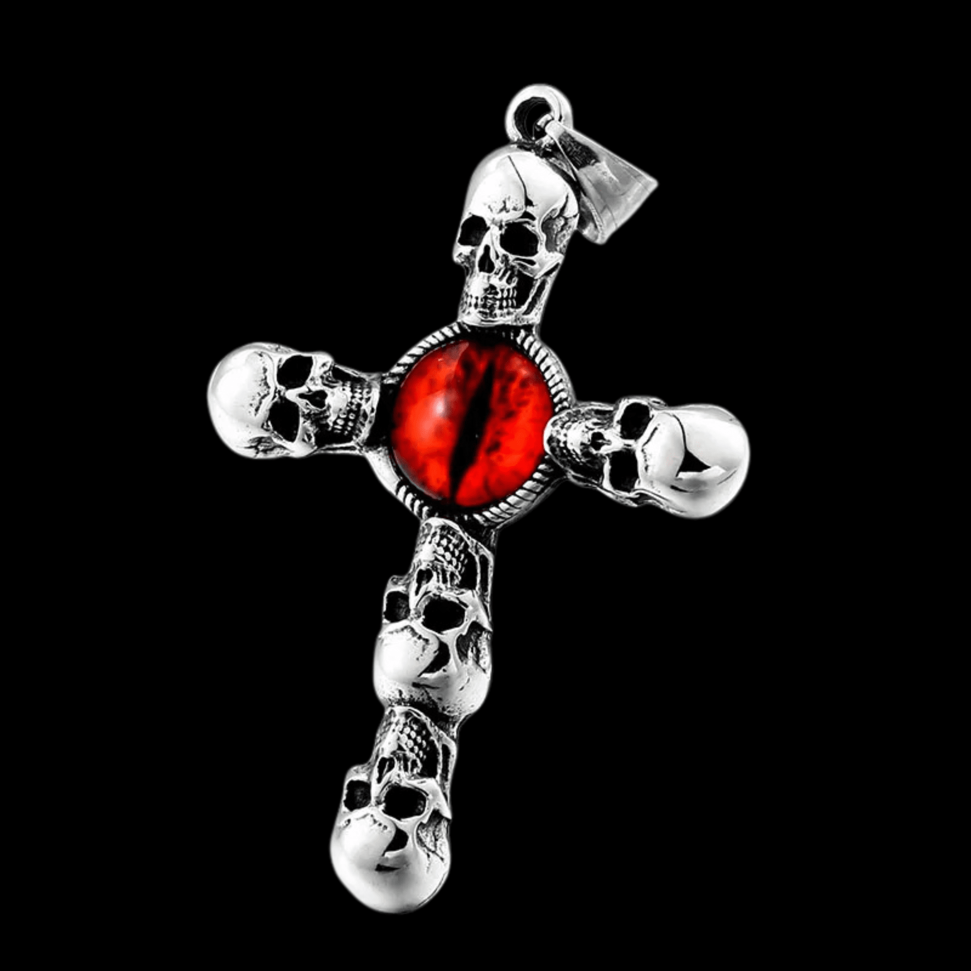 Blood Oath Skull Cross Pendant | Stainless Steel Gothic Jewelry ...
