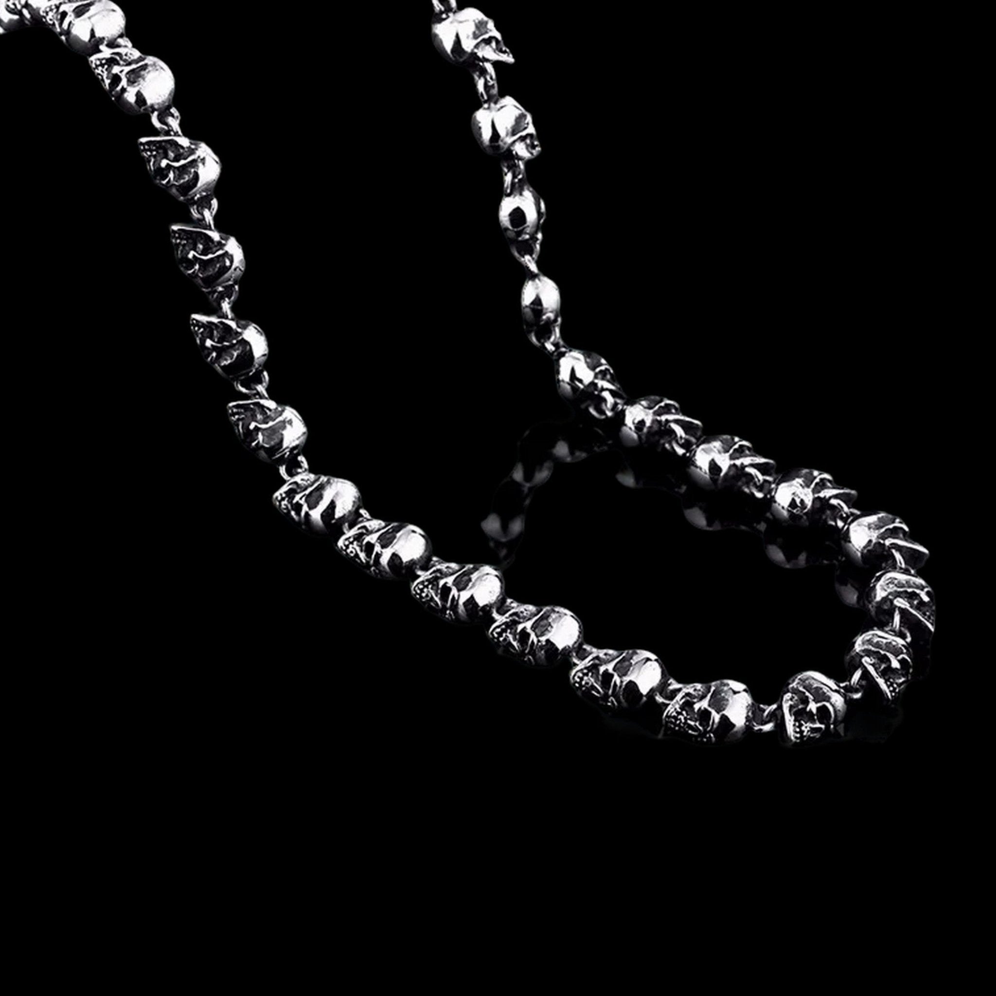 Ritual of Skulls Chain | Stainless Steel Gothic Jewelry | Chrome Cult