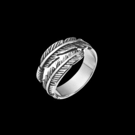 Feather Ring | Stainless Steel Gothic Jewelry | Chrome Cult