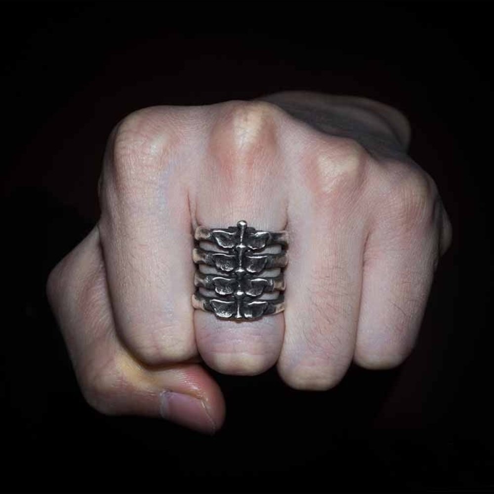 Fishbone Ring | Stainless Steel Gothic Jewelry | Chrome Cult