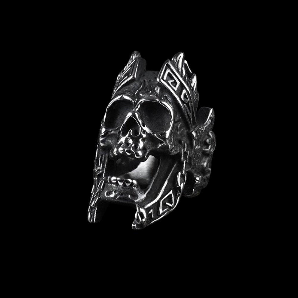 God Of War Ares Skull Ring | Stainless Steel Gothic Jewelry | Chrome Cult