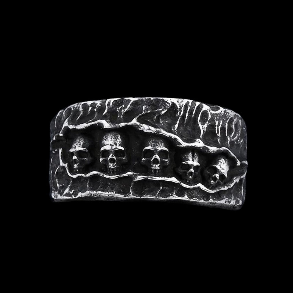 Opening Graves Of The Dead Skull Ring | Stainless Steel Gothic Jewelry ...