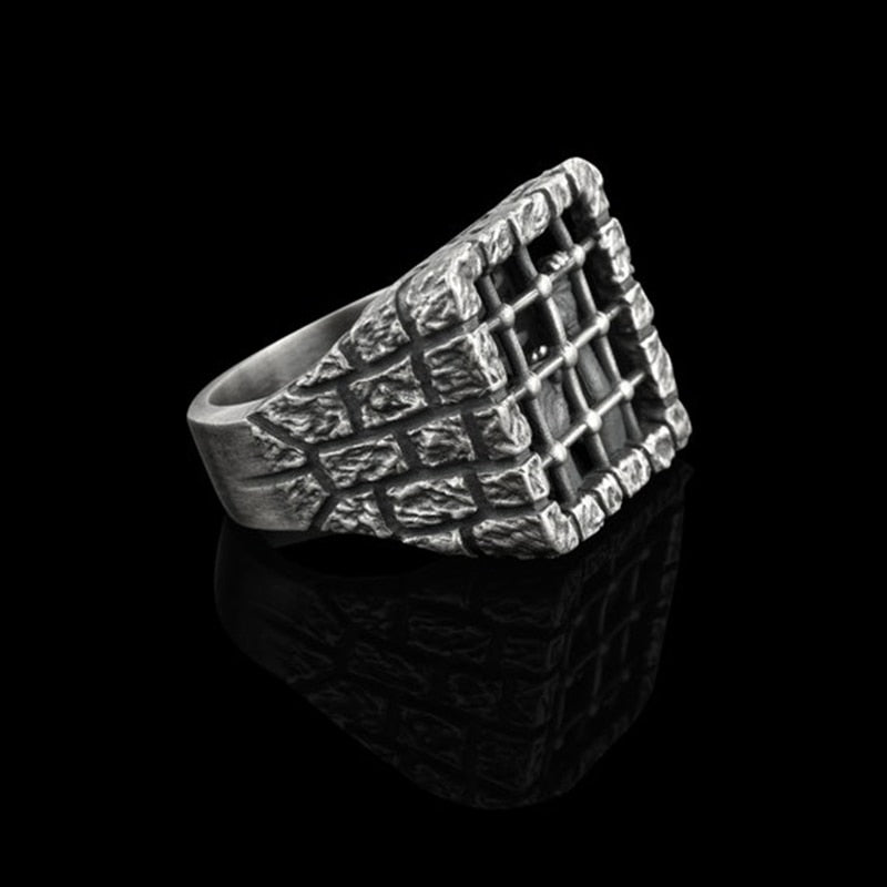 Prison Ring | Stainless Steel Gothic Jewelry | Chrome Cult
