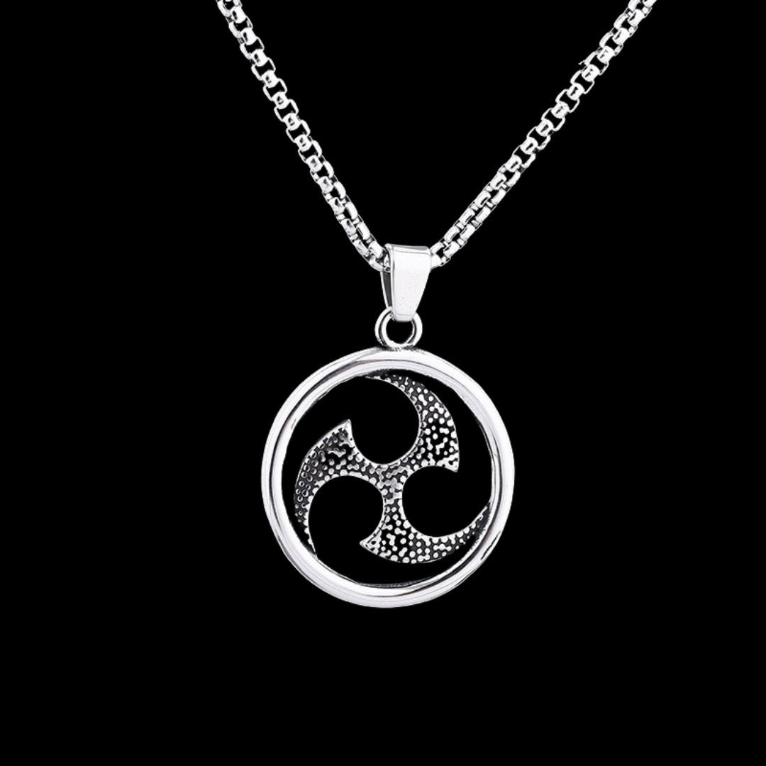 Shuriken Wheel Pendant | Stainless Steel Gothic Jewelry | Chrome Cult